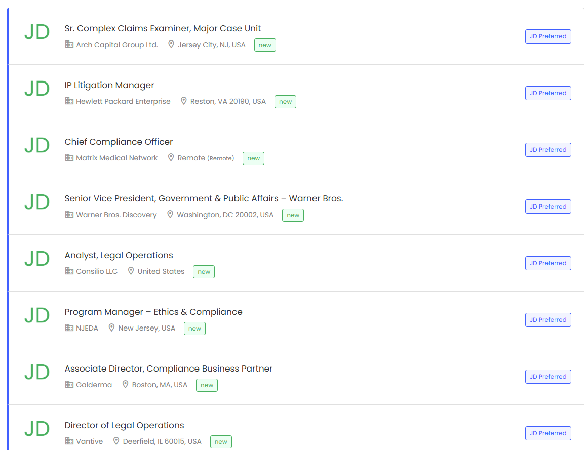 JD Preferred – Job board for JD Preferred & JD Advantage roles | What ...