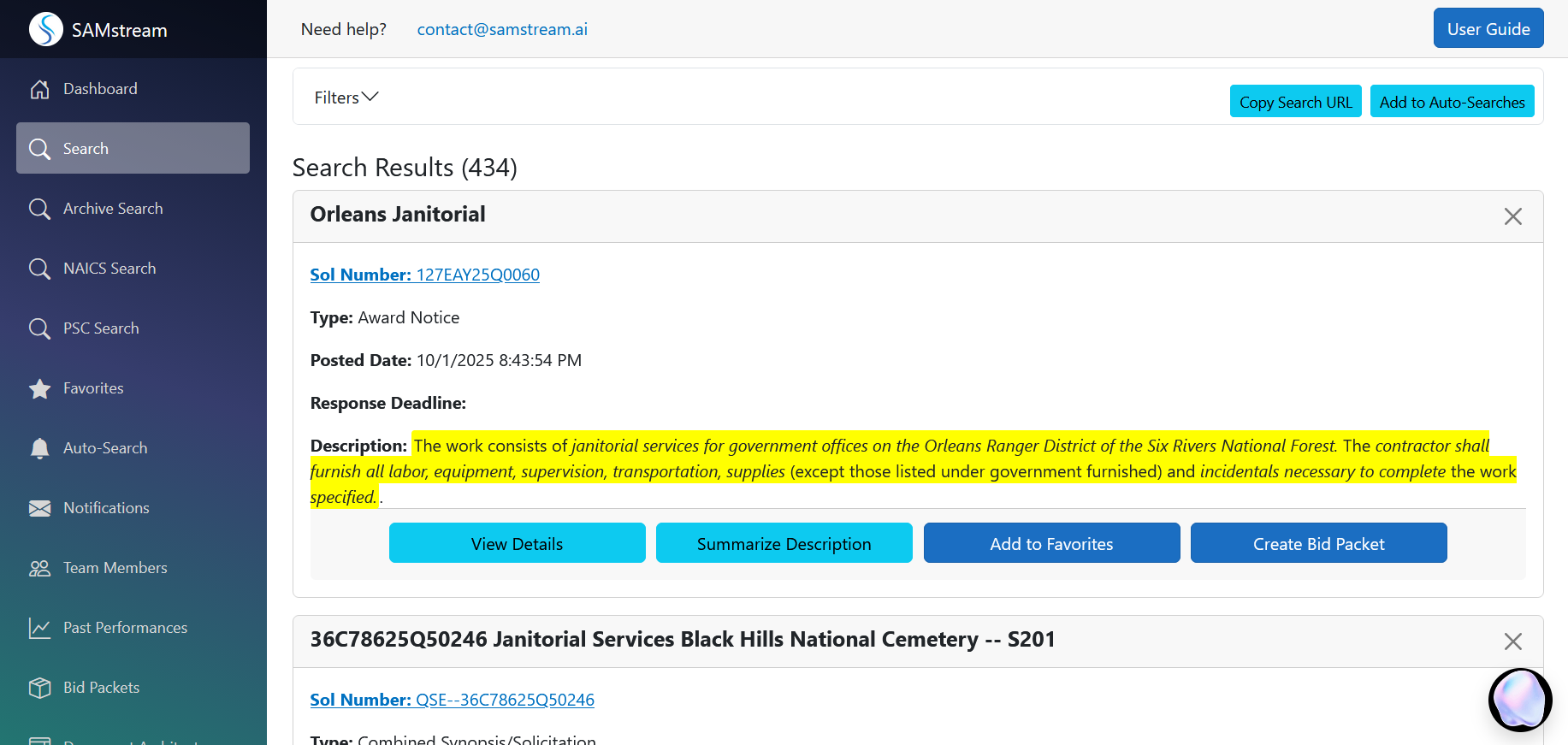 SAMstream – Government contracting made easy with AI | What Launched Today