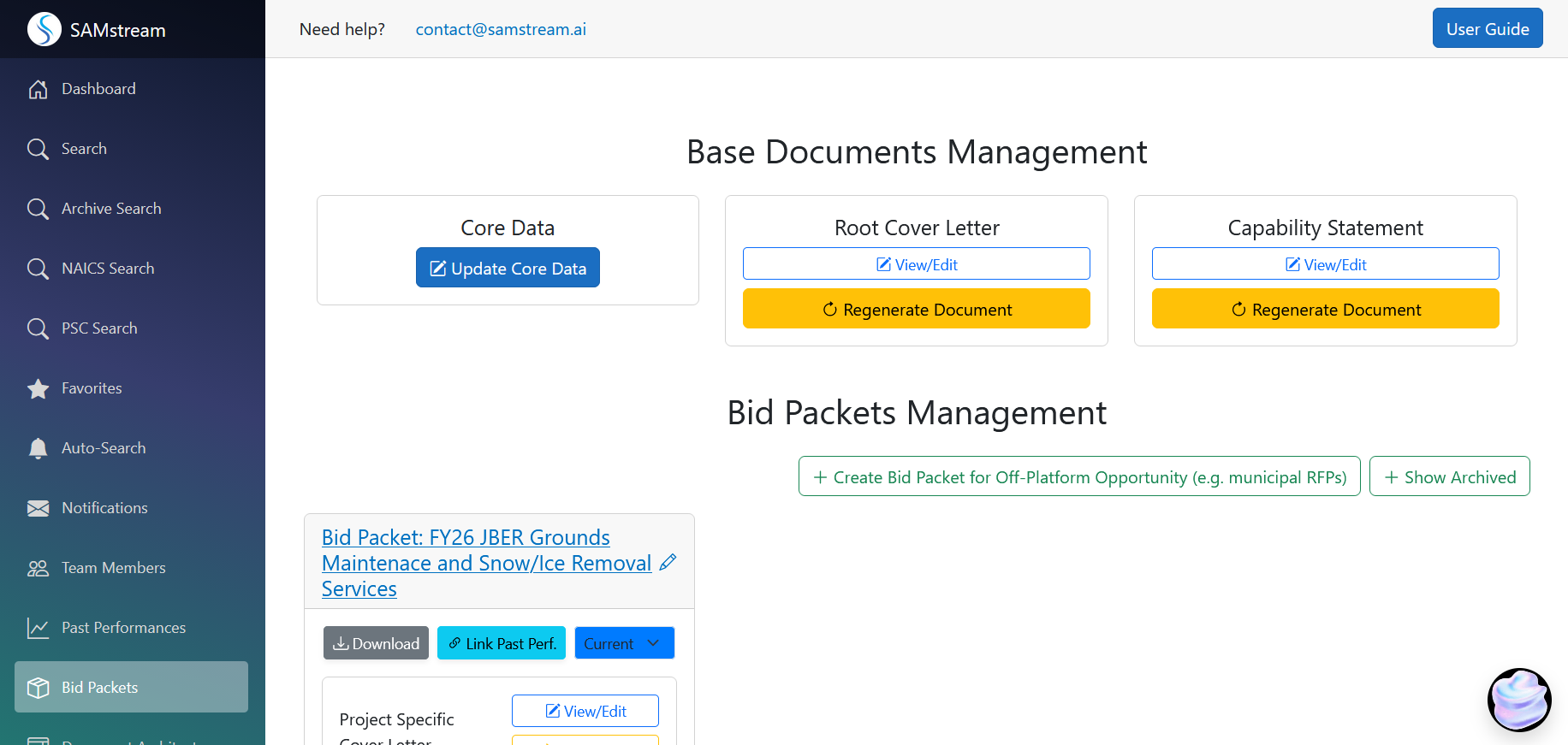 SAMstream – Government contracting made easy with AI | What Launched Today